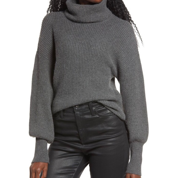 Leith | Sweaters | Leith Puffed Balloon Sleeve Wide Cuff Hem Mixed ...